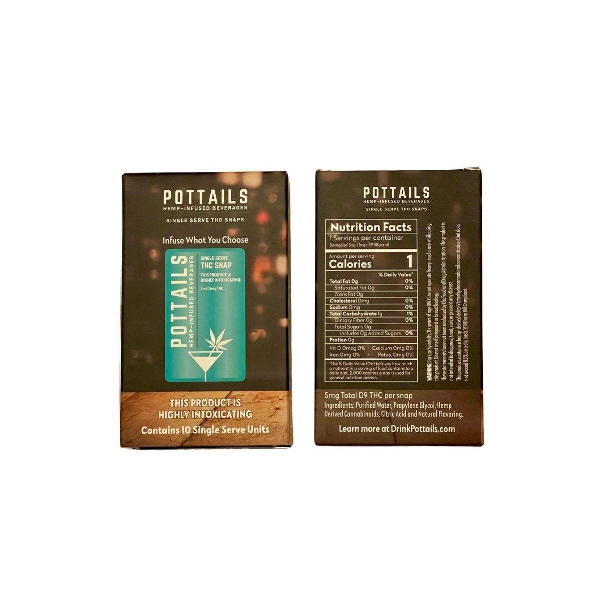 10 pack THC Snap Drink Additive, 5mg per serving - Pottails | Modern ...