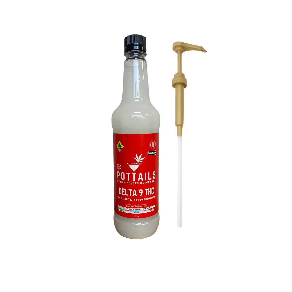 PotTails - Sugar-Free Infused Spirits: Delta-9 THC (2000mg / 750ml ...